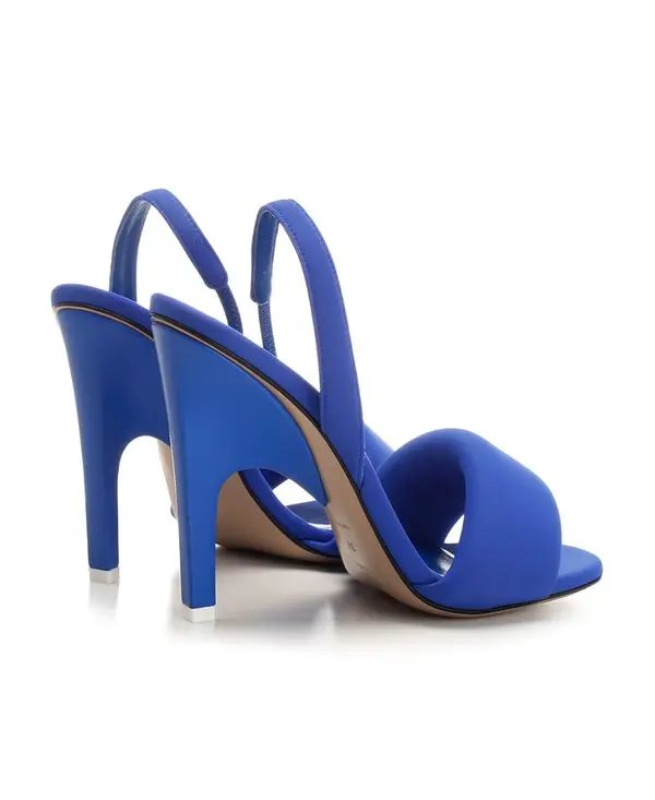 Attico Rem Padded High Heel Slingback Sandals - Blue