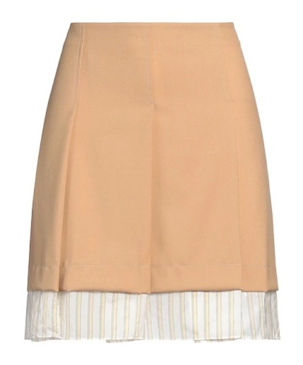 Marni Oversized Striped Pleated Wool Skirt