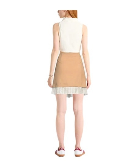 Marni Oversized Striped Pleated Wool Skirt