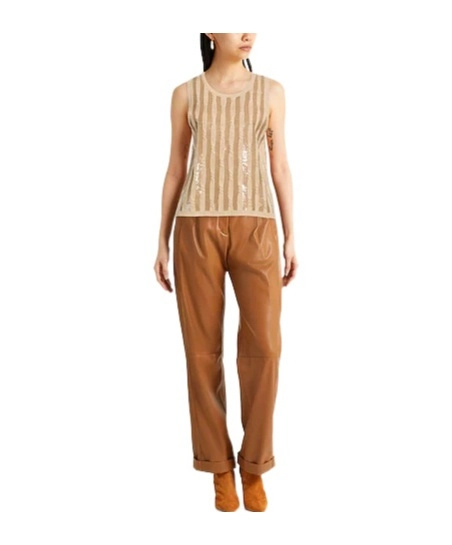 Max Mara Sleeveless Knit Top With Sequins