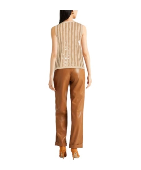 Max Mara Sleeveless Knit Top With Sequins