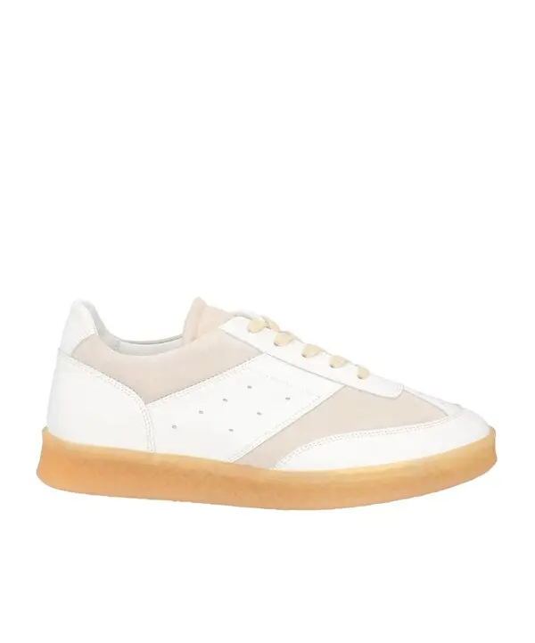 MAISON MARGIELA Color-block Leather Casual Shoes - White