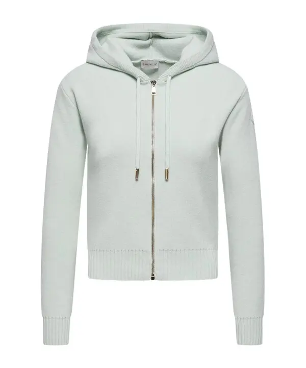 Moncler Cashmere Wool Zip-up Hoodie