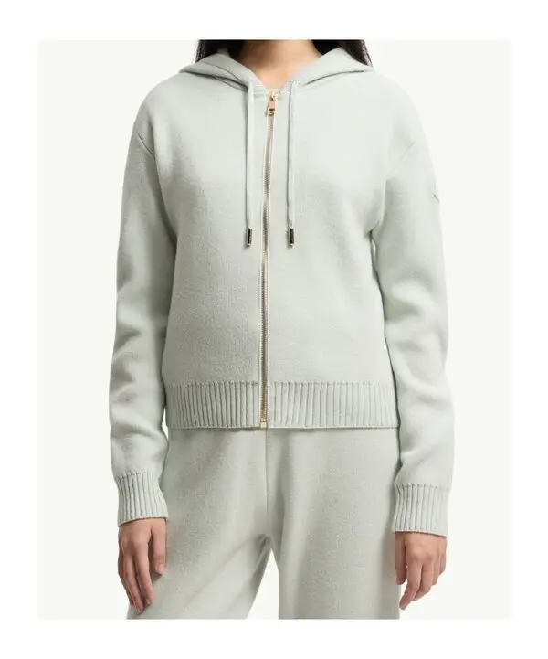 Moncler Cashmere Wool Zip-up Hoodie