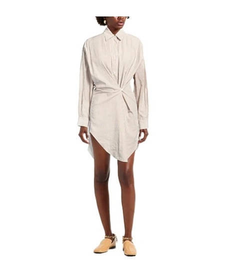 Isabel Marant Étoile Striped Long Sleeve Shirt Dress