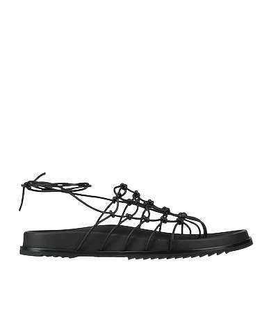 Rick Owens Leather Sandals With Tie Fastening