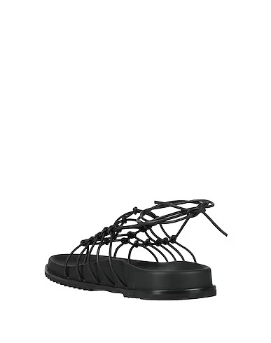 Rick Owens Leather Sandals With Tie Fastening