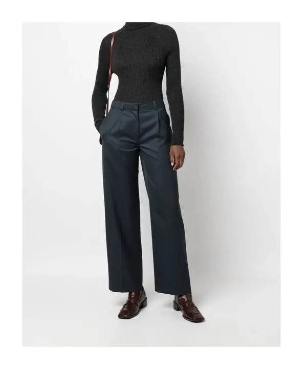 LOW CLASSIC Wool-blend Straight-leg Trousers