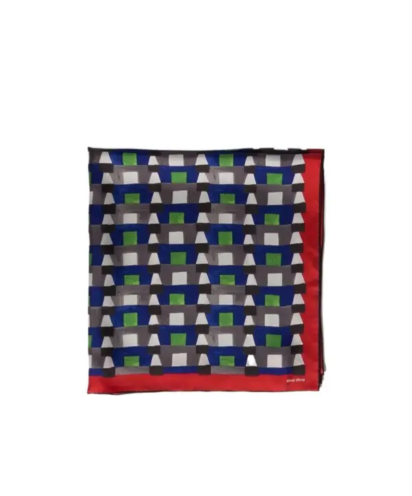 Miu Miu Printed Silk Scarf