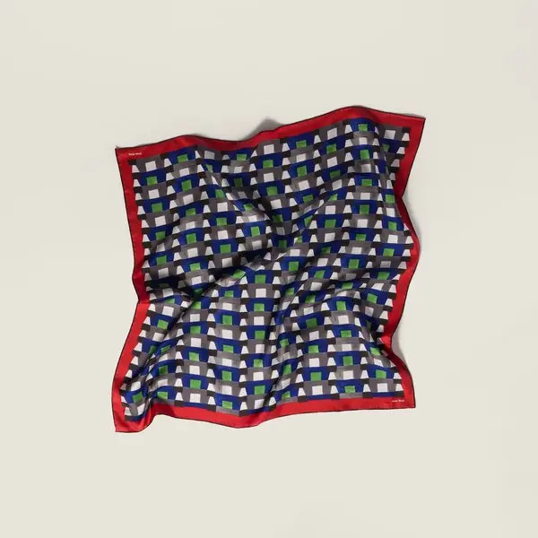 Miu Miu Printed Silk Scarf