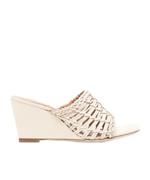 Staud Blair Woven Design Wedge Sandals