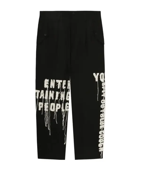 Yohji Yamamoto Embroidered Wool Trousers
