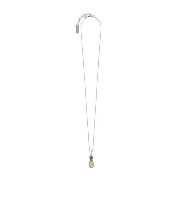 Saint Laurent Pineapple Necklace In Enamel And Metal