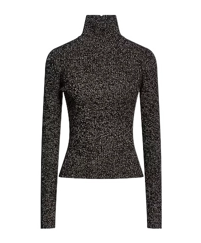 Max Mara Knit Turtleneck Long-sleeve Top - Black