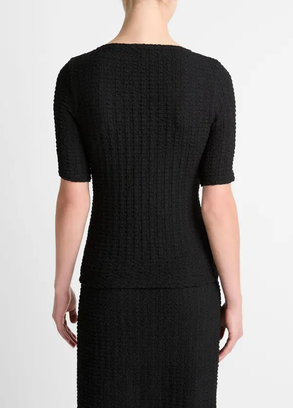 Vince Short Sleeved V-neck T-shirt - Black
