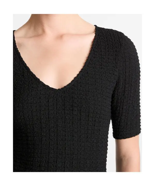 Vince Short Sleeved V-neck T-shirt - Black