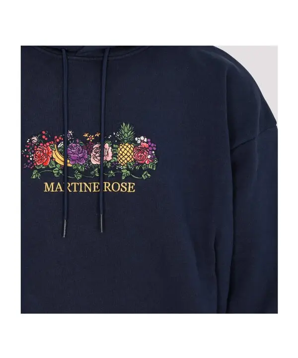 Martine Rose Logo-embroidered Drawstring Hoodie