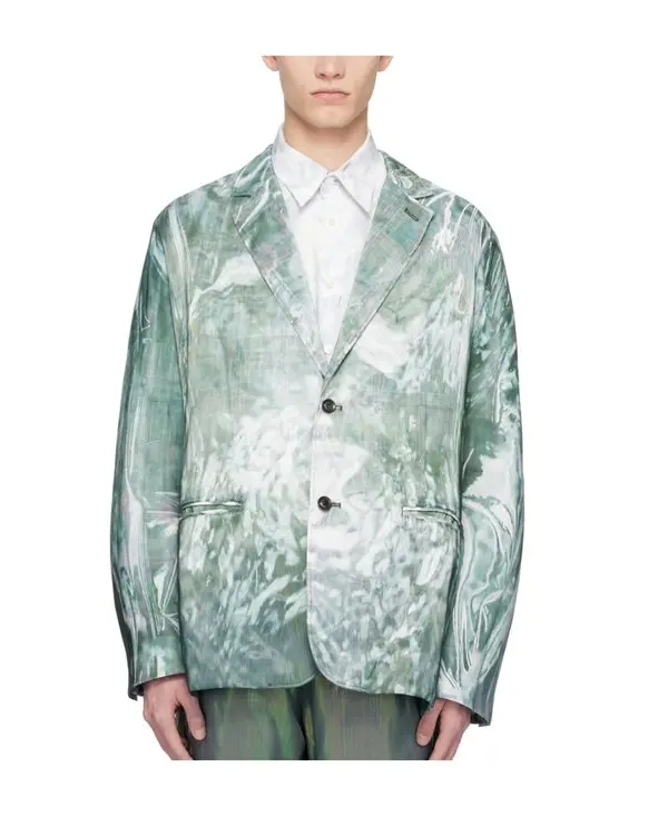 DOUBLET Abstract-print Single-breasted Blazer