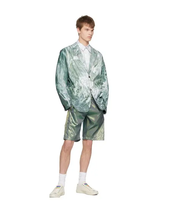 DOUBLET Abstract-print Single-breasted Blazer
