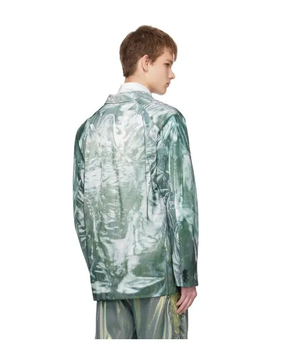 DOUBLET Abstract-print Single-breasted Blazer