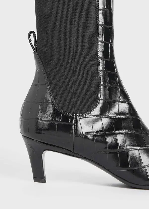 TOTEME Embossed Croc Effect Chelsea Boots