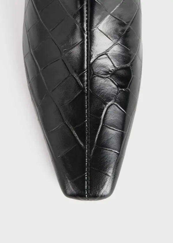 TOTEME Embossed Croc Effect Chelsea Boots