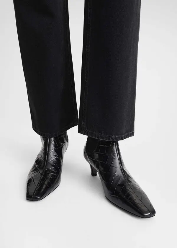 TOTEME Embossed Croc Effect Chelsea Boots