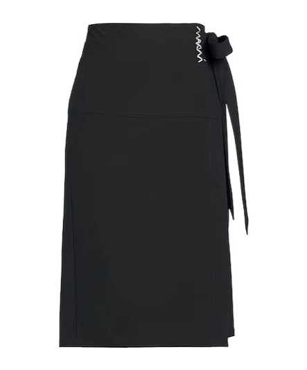 Marni Solid Crepe Wrap Skirt