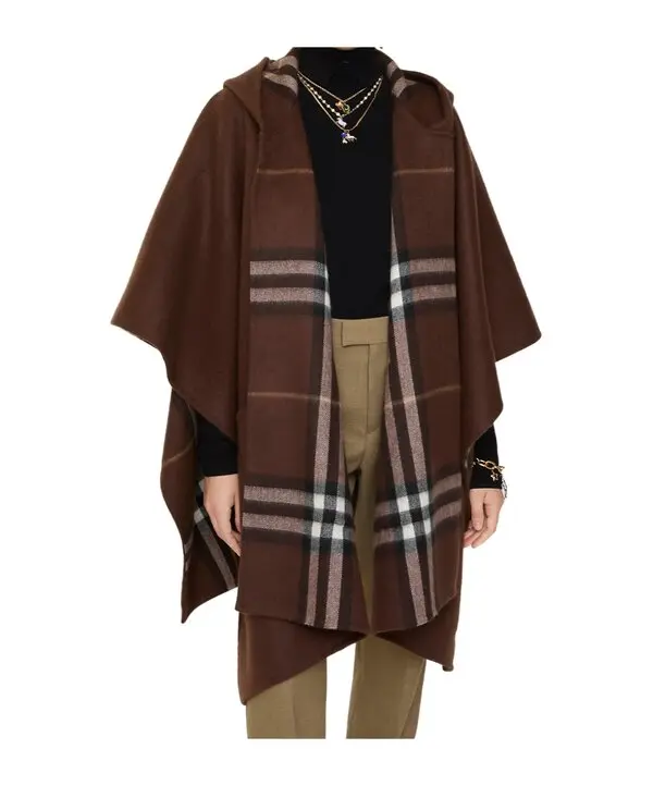 Burberry Cashmere Hooded Cape - Black