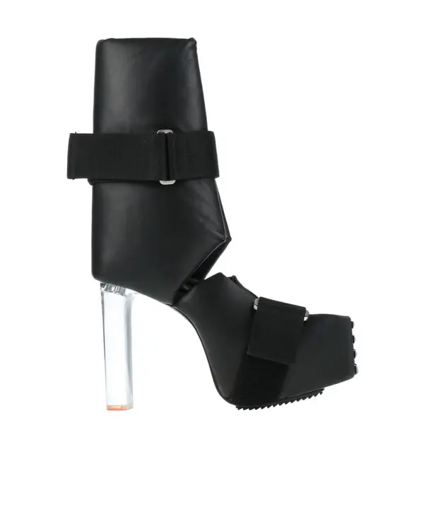 Rick Owens Leather Tall Boots With Stiletto Heel