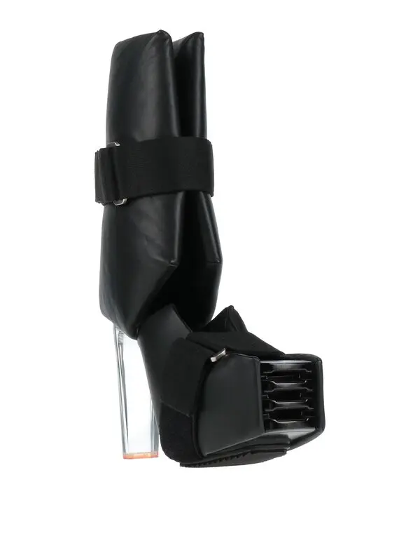 Rick Owens Leather Tall Boots With Stiletto Heel