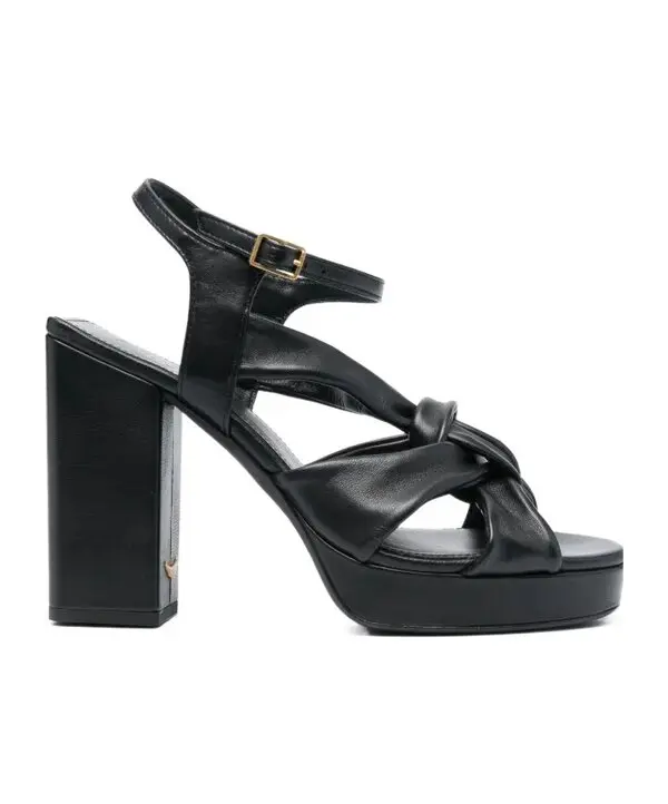 Zadig&Voltaire Forget Me Knot Leather Platform Sandals