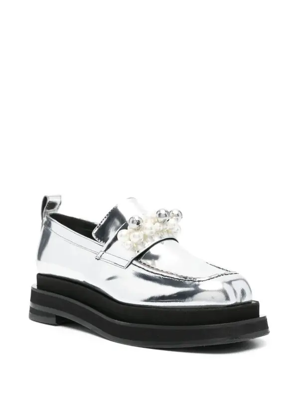 Simone Rocha Heart Toe Platform Loafers - Black