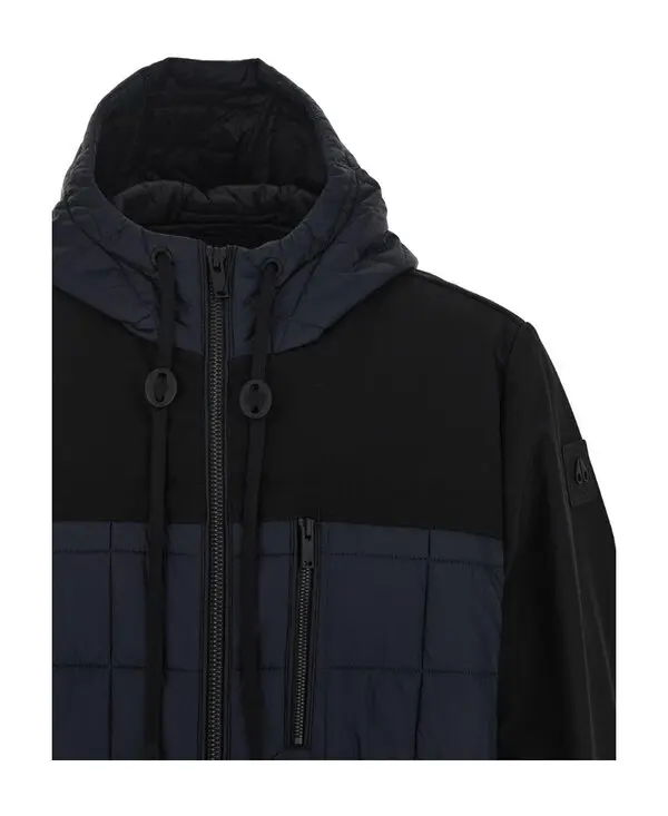 Moose Knuckles Zip Up Hooded Jacket With Drawstring