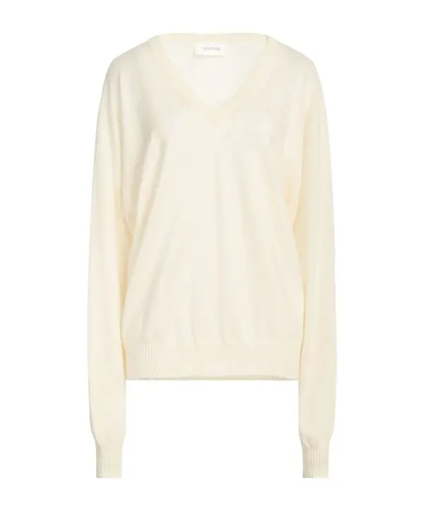 Sportmax V-neck Long-sleeve Fine Knit Top - No