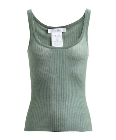 Max Mara Solid Sleeveless Knit Vest - Gray