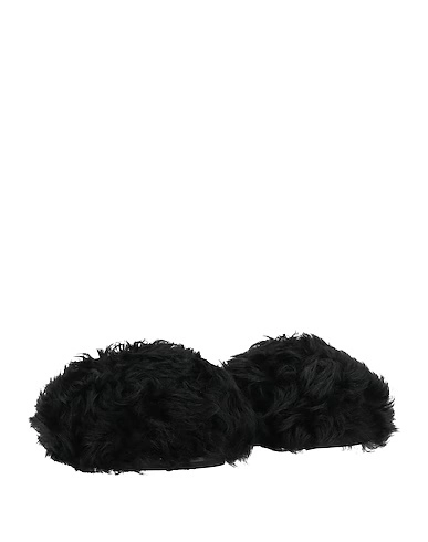 Rick Owens Furry Logo Slides - Black