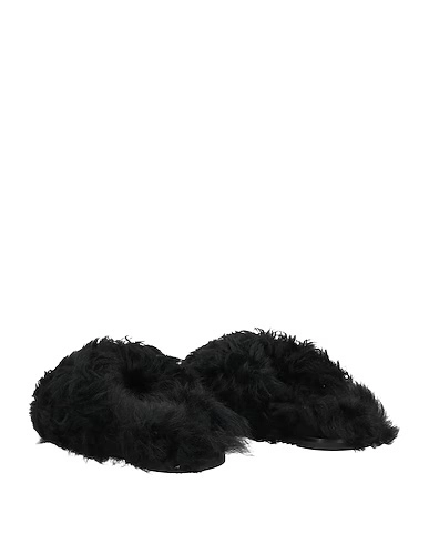 Rick Owens Furry Logo Slides - Black