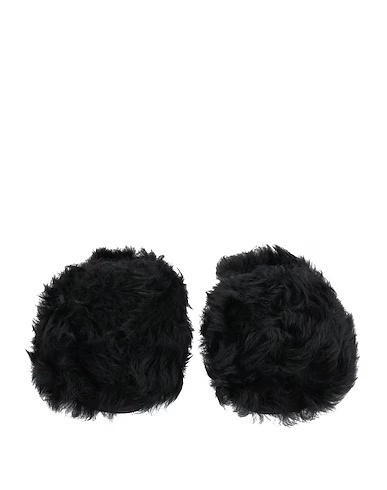 Rick Owens Furry Logo Slides - Black