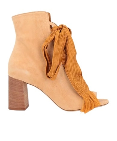 Chloé Suede Open-toe Ankle Boots