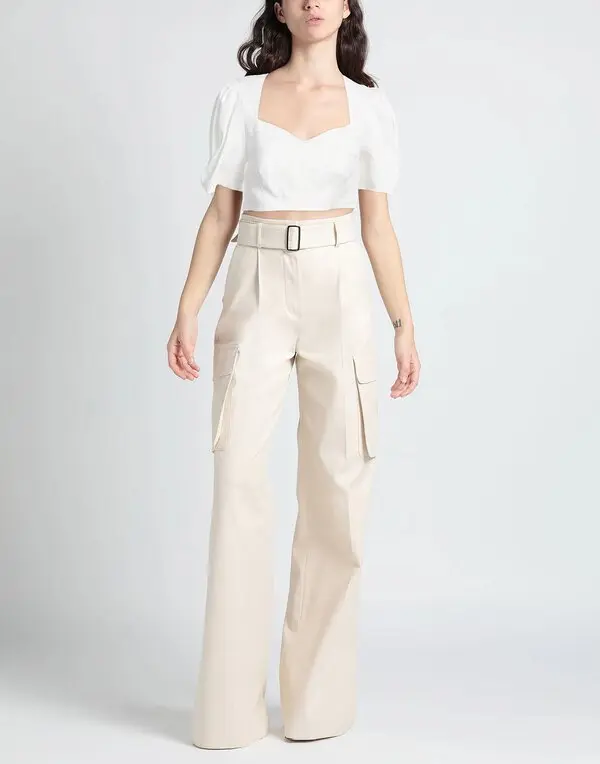 Isabel Marant Étoile Cropped Top With Short Sleeves And Square Neckline - White