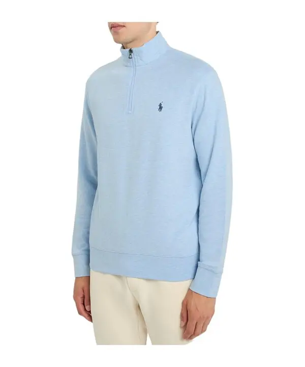Polo Ralph Lauren Half-zip Logo-embroidered Jersey Sweatshirt