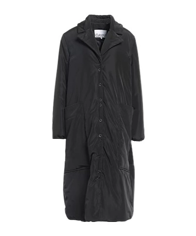 GANNI Minimalist Long-sleeve Coat - Black
