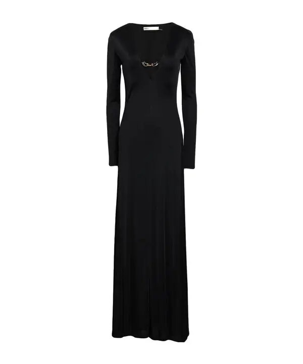 Tory Burch Long Sleeve V-neck Maxi Dress With Embellishment