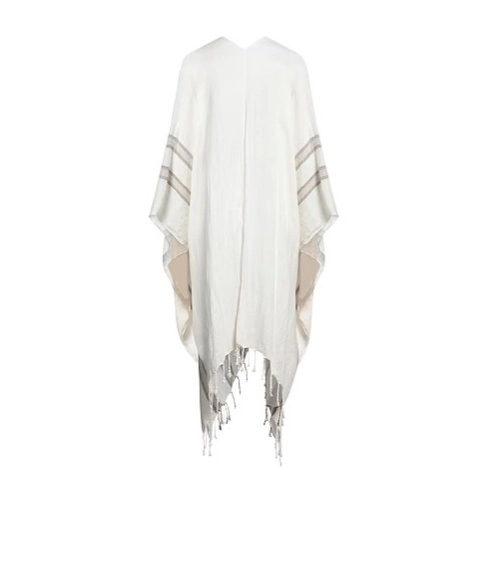 Brunello Cucinelli Two-tone Metallic Linen Shawl