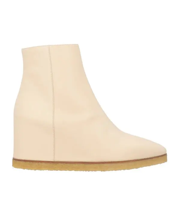 Chloé Leather Ankle Boots With Pointed Toe And Hidden Heel