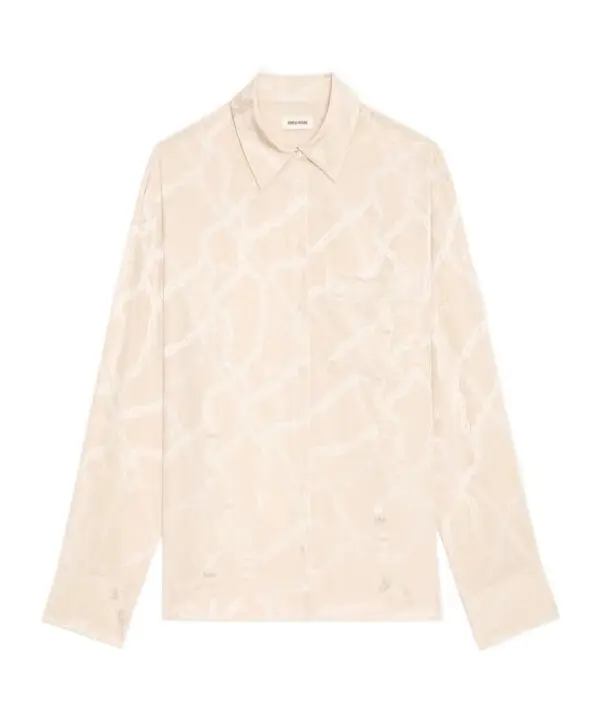 Zadig&Voltaire Morning Silk Shirt With Lace Trim