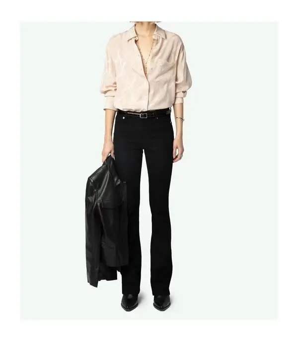 Zadig&Voltaire Morning Silk Shirt With Lace Trim