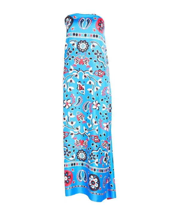 Tory Burch Strapless Floral-print Maxi Dress