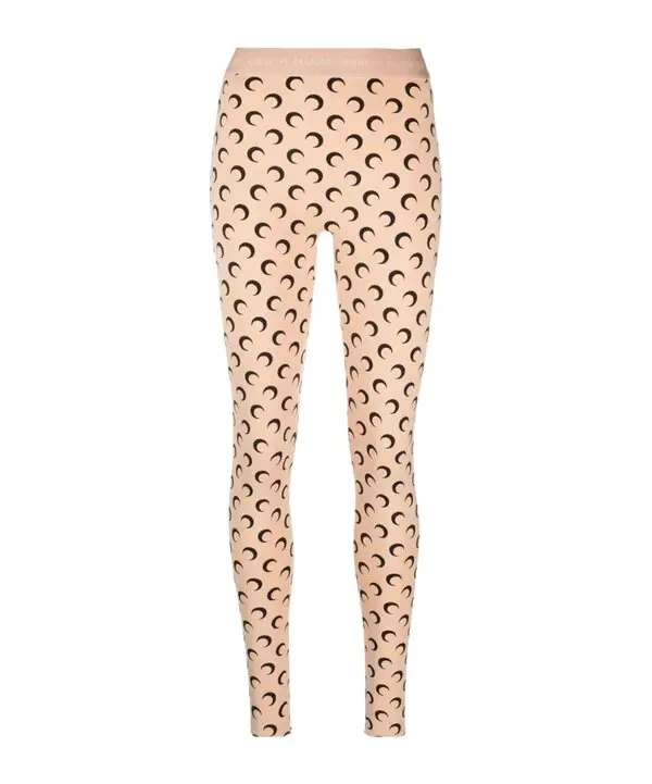 MARINE SERRE Fuseaux Moon Recycled-jersey Leggings